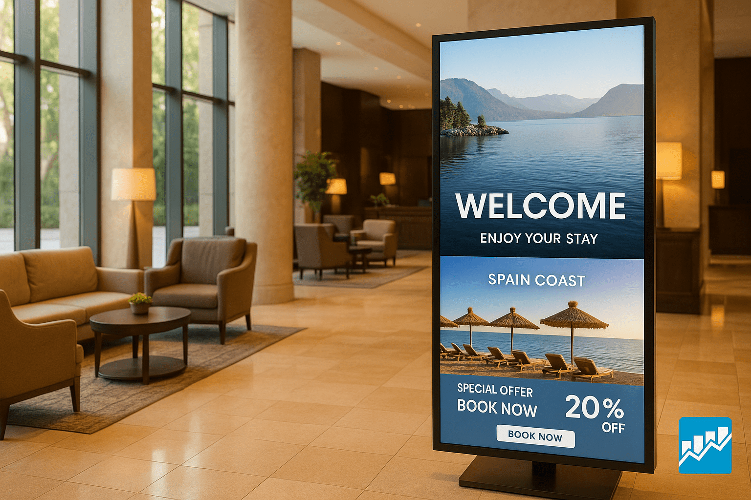 Hotel Lobby Digital Signage Powering Immersive Experiences